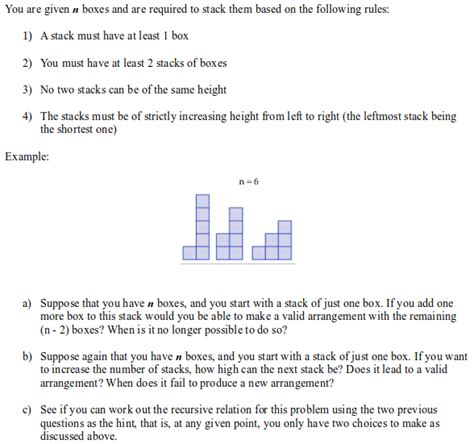 Solved You Are Given N Boxes And Are Required To Stack Them Chegg