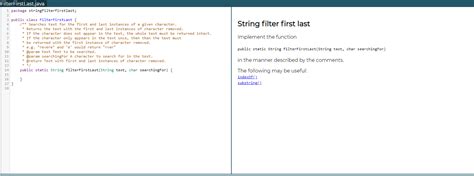 Solved String Filter First Last Implement The Function Chegg