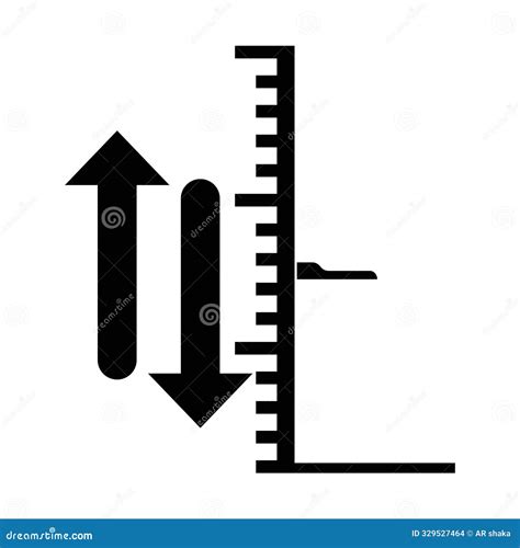 Height Measuring Symbol Iconvector Illustration Design Template Stock