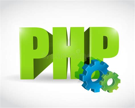 Web Dev Html Css Php Into Computer Frame Stock Vector Illustration Of