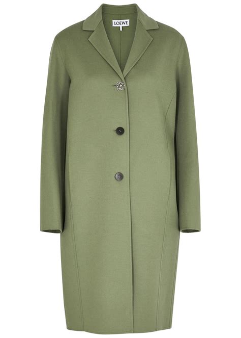 Loewe Sage Wool Blend Felt Coat Harvey Nichols