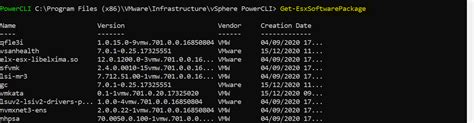 Using Powercli Image Builder Cli To Build A New Esxi 70u1c Image