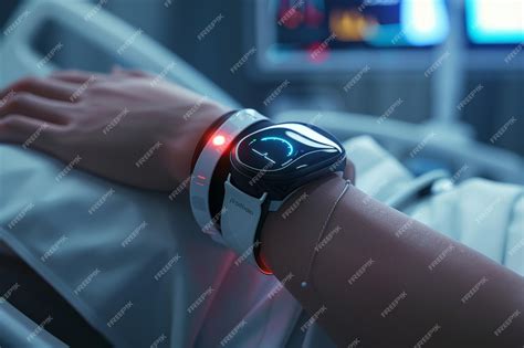 Premium Photo Wearable Health Monitor Tracking Vital Signs And P Generative Ai