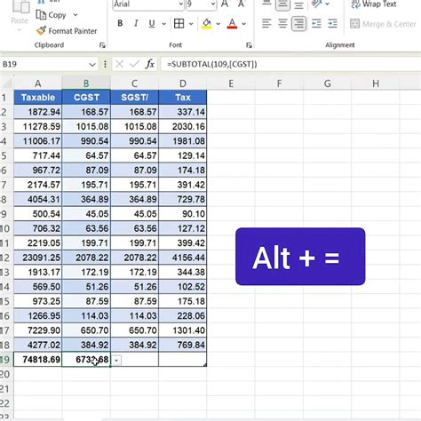 Excel Subtotal Shortcut Key The Quickest Way To Add Subtotals Excel Excelshortcuts