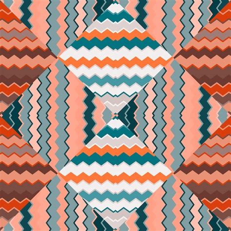 Premium Vector Creative Zig Zag Wave Seamless Pattern Hand Drawn Lines Mosaic Ornament Retro