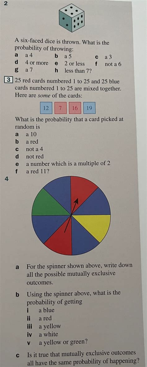 Year 7 Probability Maths With David