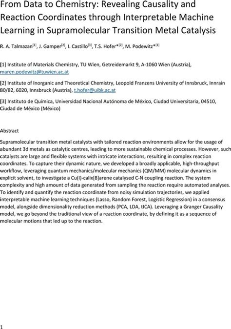 From Data To Chemistry Revealing Causality And Reaction Coordinates Through Interpretable
