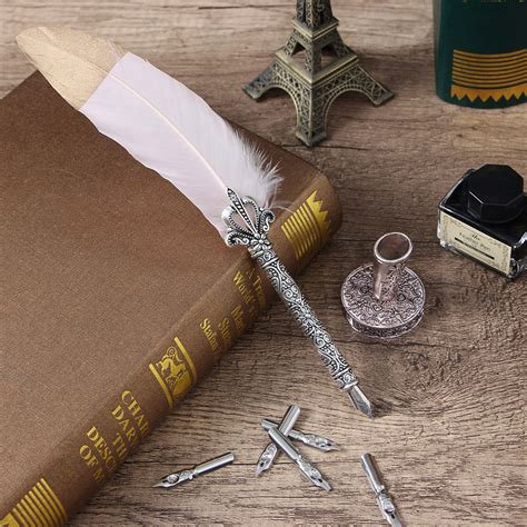 4종 골드펄 깃털펜 잉크 만년필 세트라이트핑크 홈플러스 택배배송