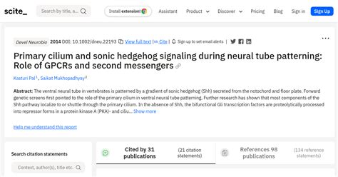 Primary Cilium And Sonic Hedgehog Signaling During Neural Tube Patterning Role Of Gpcrs And
