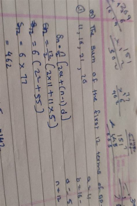 8 The Sum Of The First 12 Terms Of AP A Begin Aligned 11 16 21 2