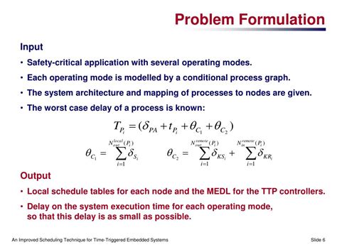 Ppt An Improved Scheduling Technique For Time Triggered Embedded Systems Powerpoint