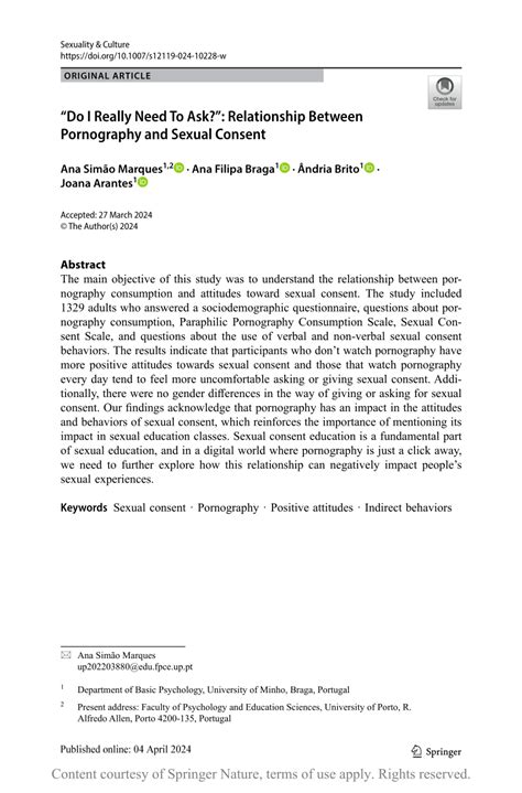 Pdf Do I Really Need To Ask” Relationship Between Pornography And