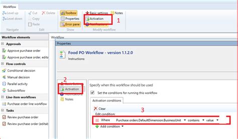 Purchase Order Workflow Activate Workflow Workflow Part 1 Dynamics 365