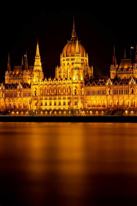 Long Exposure Night Picture From Beautiful Famous Parliament From