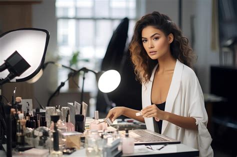 Premium Photo | Behind the scenes of a beauty influencer