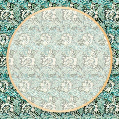 Blumenrahmen Vektor William Morris Muster Vintage Kostenlose Foto