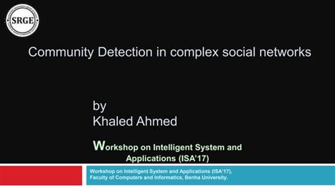 Community Detection In Complex Social Networks Ppt