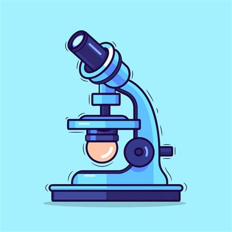 Premium Vector Simple Microscope Vector Illustration Flat Design