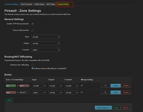 Missing Firewall‘s Custom Rules Option · Issue 18078 · Openwrt