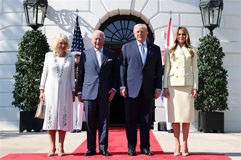 Melania Trump Wears Buttercream Adam Lippes Suit To Greet The Royals