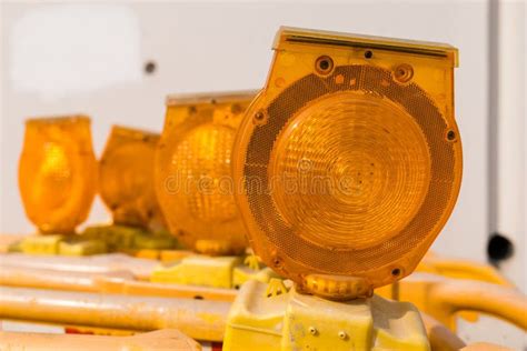 Yellow Caution Light Stock Image Image Of Barricade 190093309
