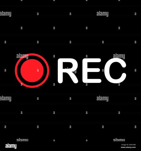 recording video or audio button icon red record dot with rec text