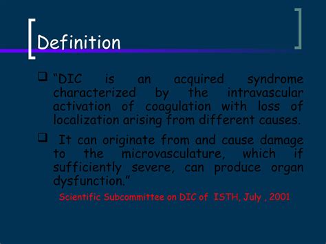 Disseminated Intravascular Coagulation Dic Ation Ppt