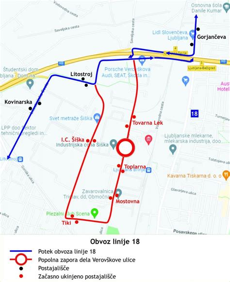 Linija 18 Ima Obvoz Ljubljanski Potniški Promet
