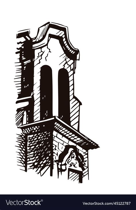 Hand Drawn Fragment Of An Old Royalty Free Vector Image