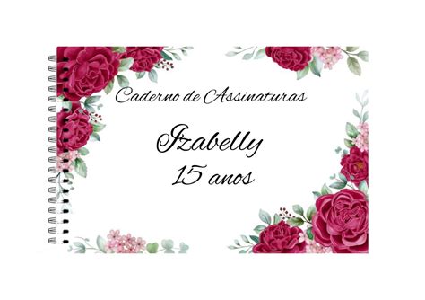 Caderno De Assinaturas Froral Marsala Elo7 Produtos Especiais