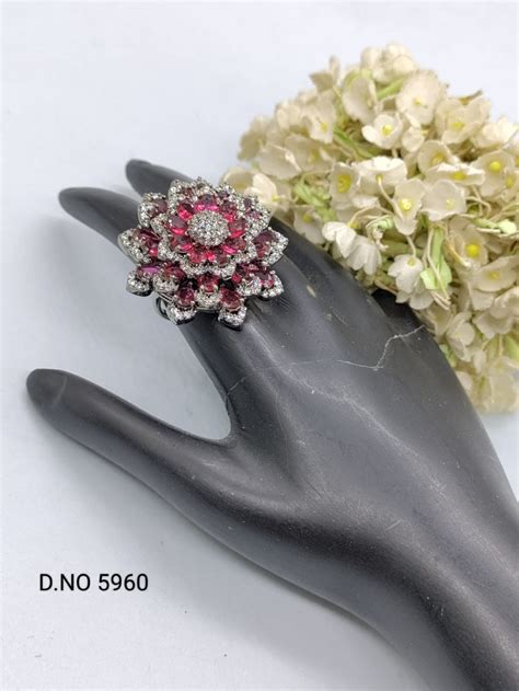Victorian American Diamond Finger Ring Sku 5960 E4 Rchie Creation Llp