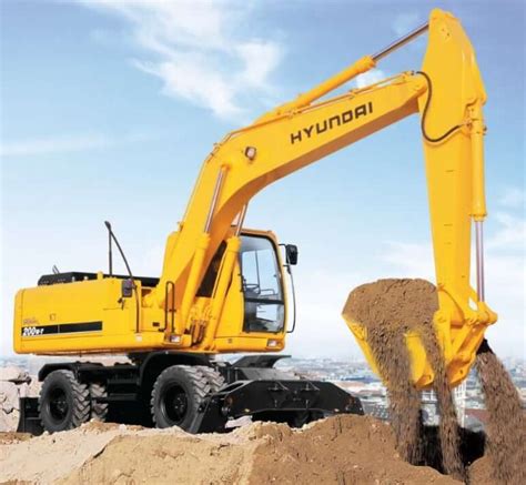 Hyundai R200w 7 Wheeled Excavator Specs Weight And Dimensions Codeready