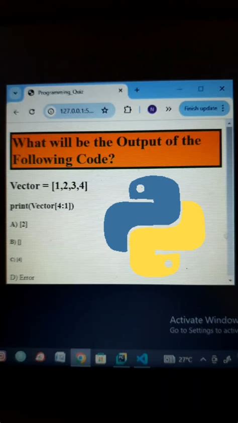 Programming Quiz Comment Your Answer ️ Python