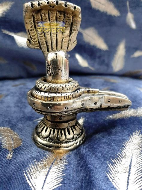 Brass Metal Shivlinga With Sheshnaaga Pooja Shivlinga In Small Size 8 5 Cm High Free Shipping