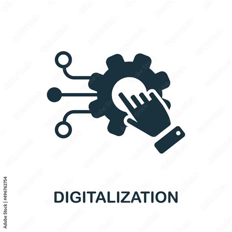 Digitalization Icon Monochrome Simple Digitalization Icon For