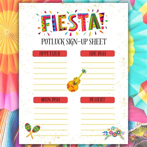 Nacho Bar Sign Up Sheet Etsy