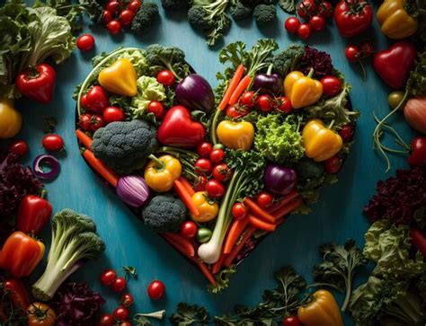 Premium Photo Colorful Organic Fresh Vegetables In The Shape Of A Heart