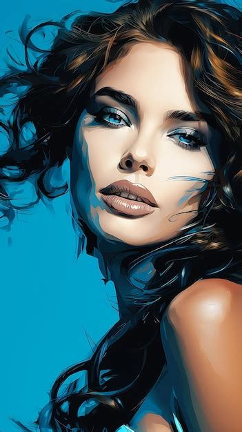 Premium Ai Image Teal City Girl