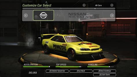 Nfs Underground 2 L Nissan Skyline R34 Pennzoil Youtube