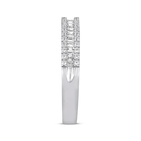 Previously Owned Diamond Anniversary Band 15 Ct Tw Round And Baguette
