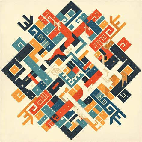 Los Telares De Seda Tejen Patrones Geométricos Complejos Vector Premium