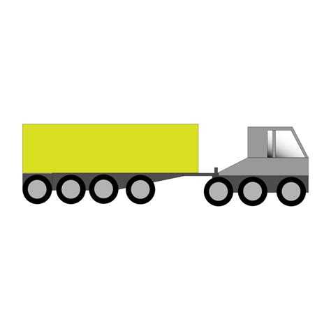 Semi Truck With Container 17051840 Png