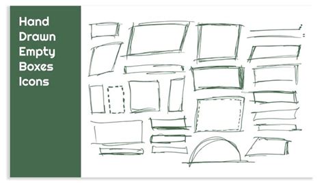 premium vector hand drawn empty vector boxes set