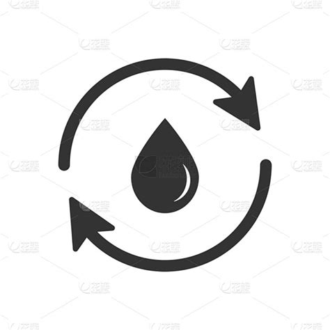 水循环绘画插图计算机图标矢量线条脚踏车背景分离环境全球通讯环境保护