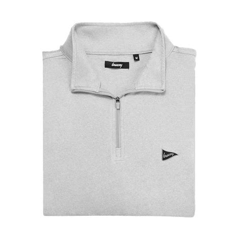 Breezy The Gimmie Quarter Zip Golf Pullover Grey Carls Golfland