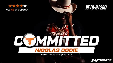 Texas Lands Their Second 2024 Pledge In Top 50 Senior Nicolas Codie