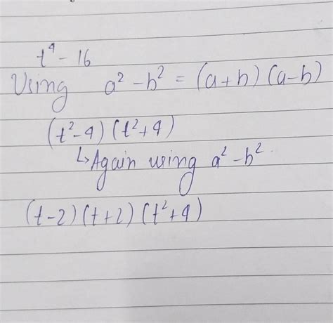 factorise the following expression using appropriate identities t 4