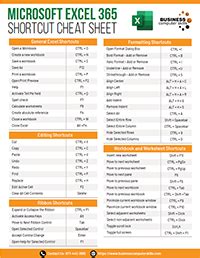 Excel shortcuts cheat sheet - arrowloki