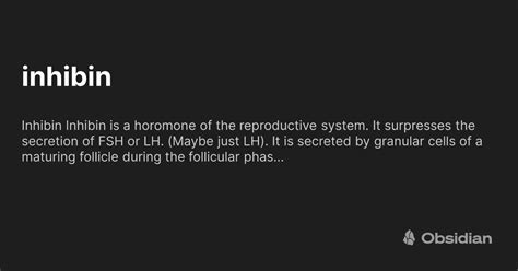 Inhibin Obsidian Publish