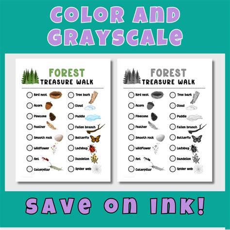 Outdoor Forest Scavenger Hunt Elementary And Middle School Treasure Walk